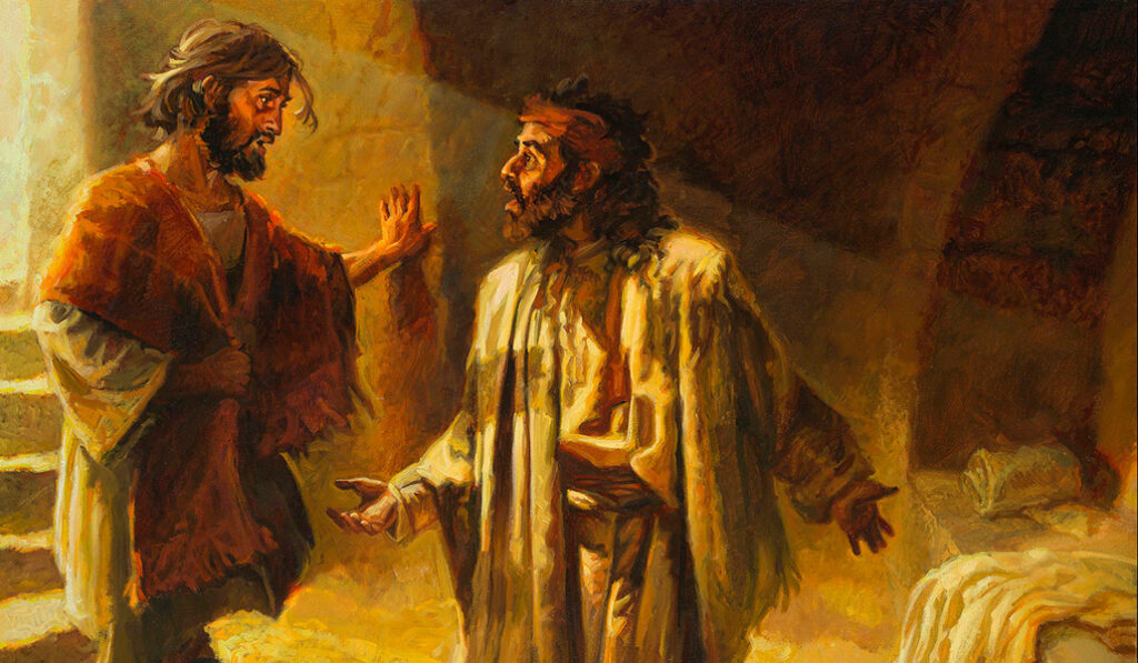 El otro discípulo corría más que Pedro; se adelantó y llegó primero al ...