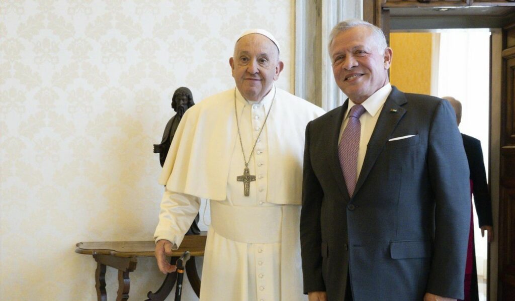El rey de Jordania expresa al Papa su preocupación por Gaza - Alfa y Omega